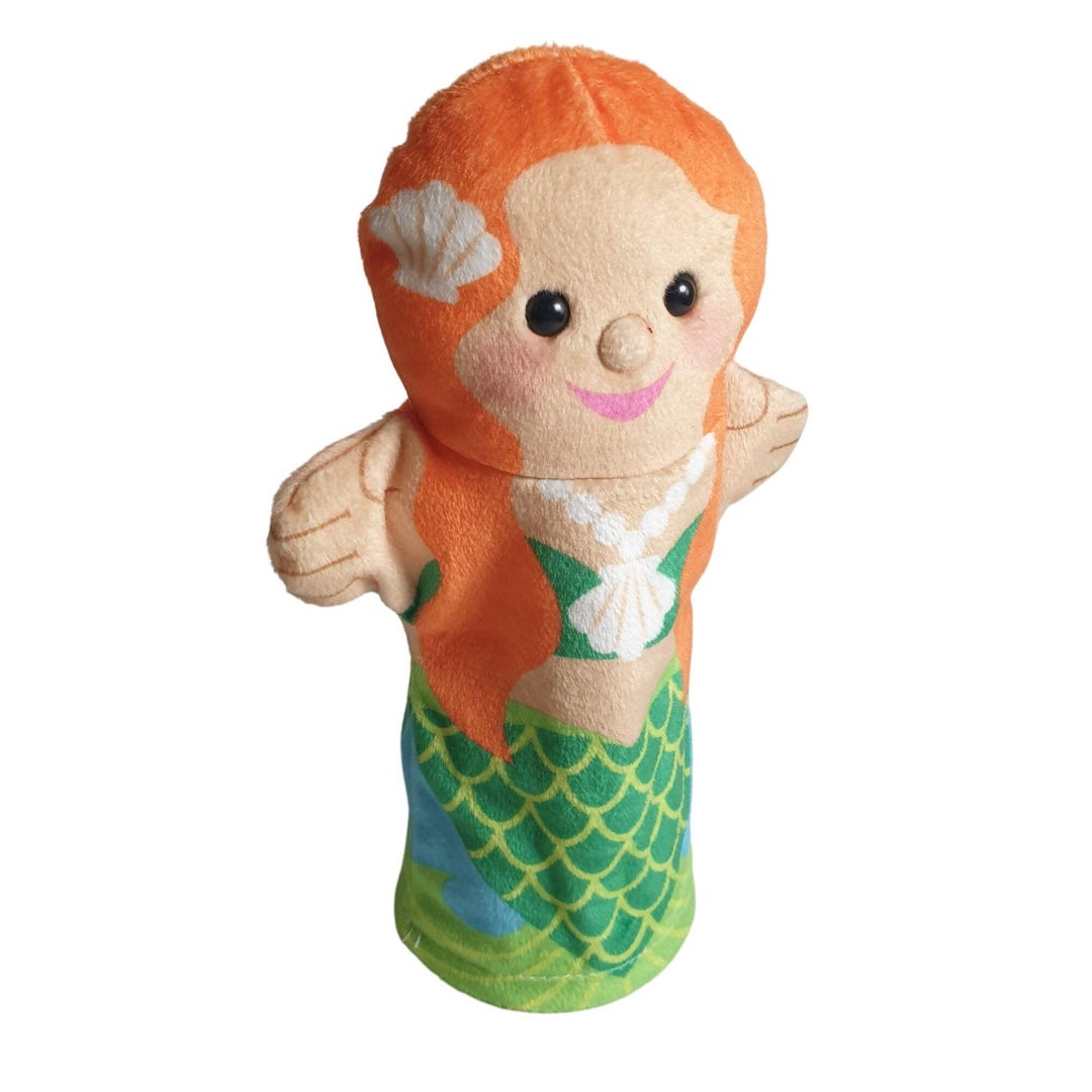 Melissa Doug Mermaid Hand Puppet Plush Toy Kids Soft Colorful Play ...