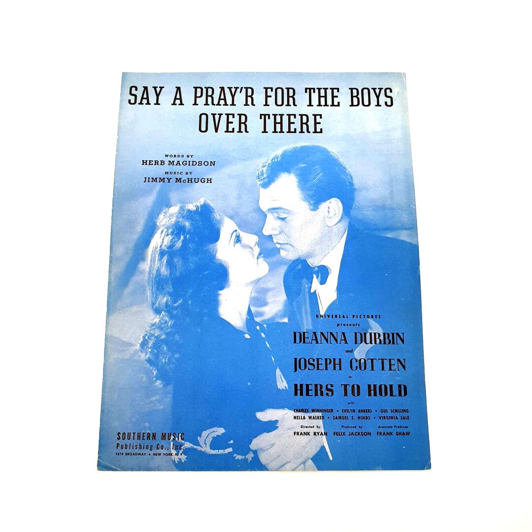 Vintage Sheet Music 1943 Say A Pray'r for the Boys Over There Piano ...