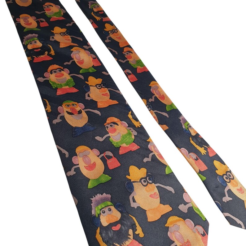 Vintage Mr Potato Head Theme RM Style Necktie Mens Toy Novelty Gift Dad ...