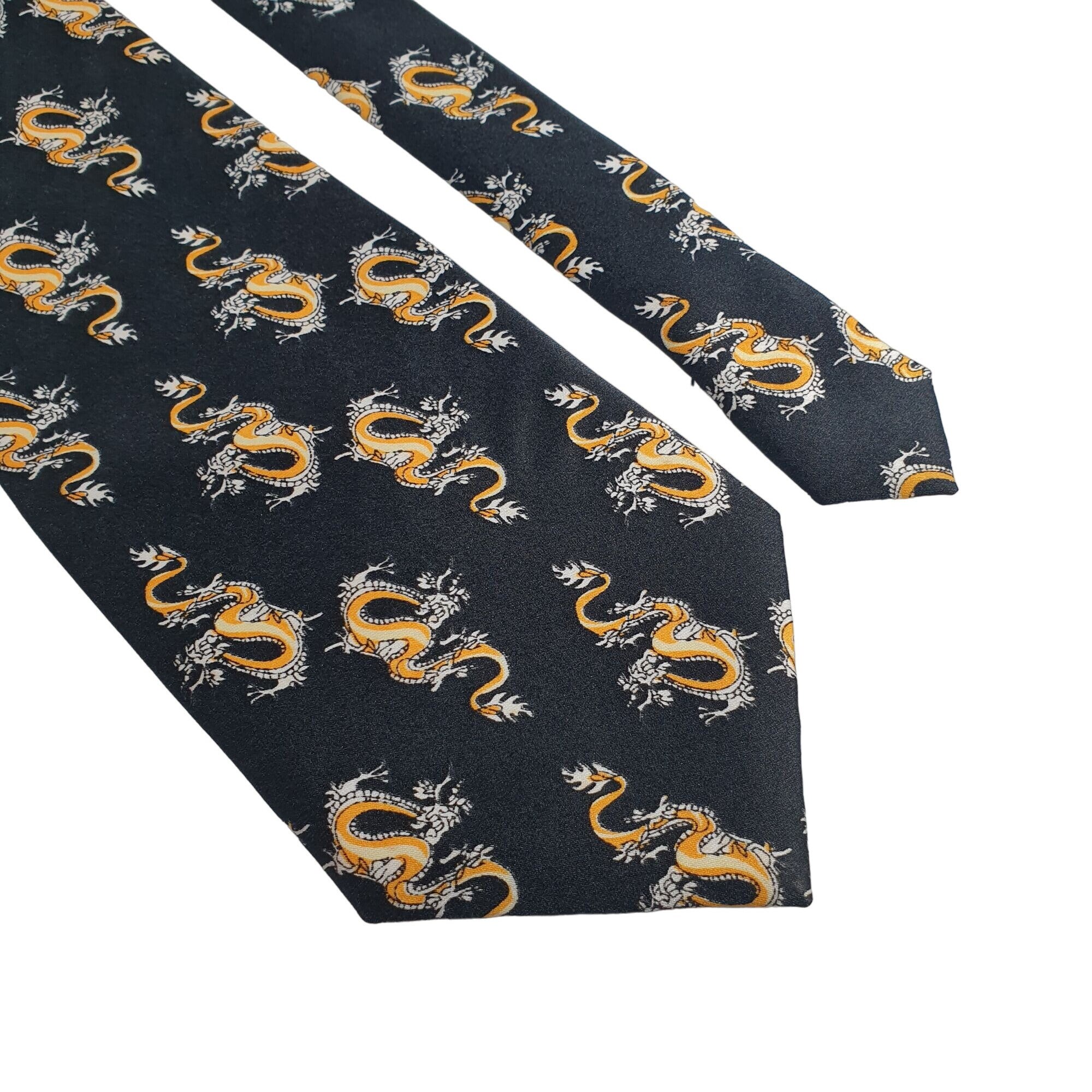 Mythical Dragon Rene Chagal Mens Vintage Necktie Tie Designer Accessory ...