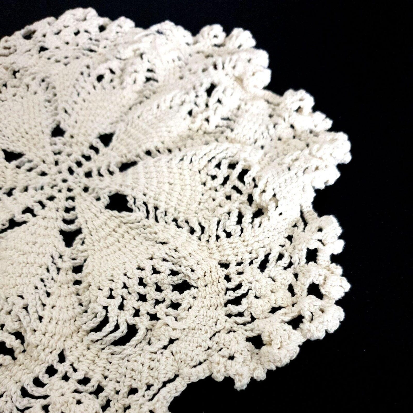 Handmade Doily Crochet Floral End Table 10