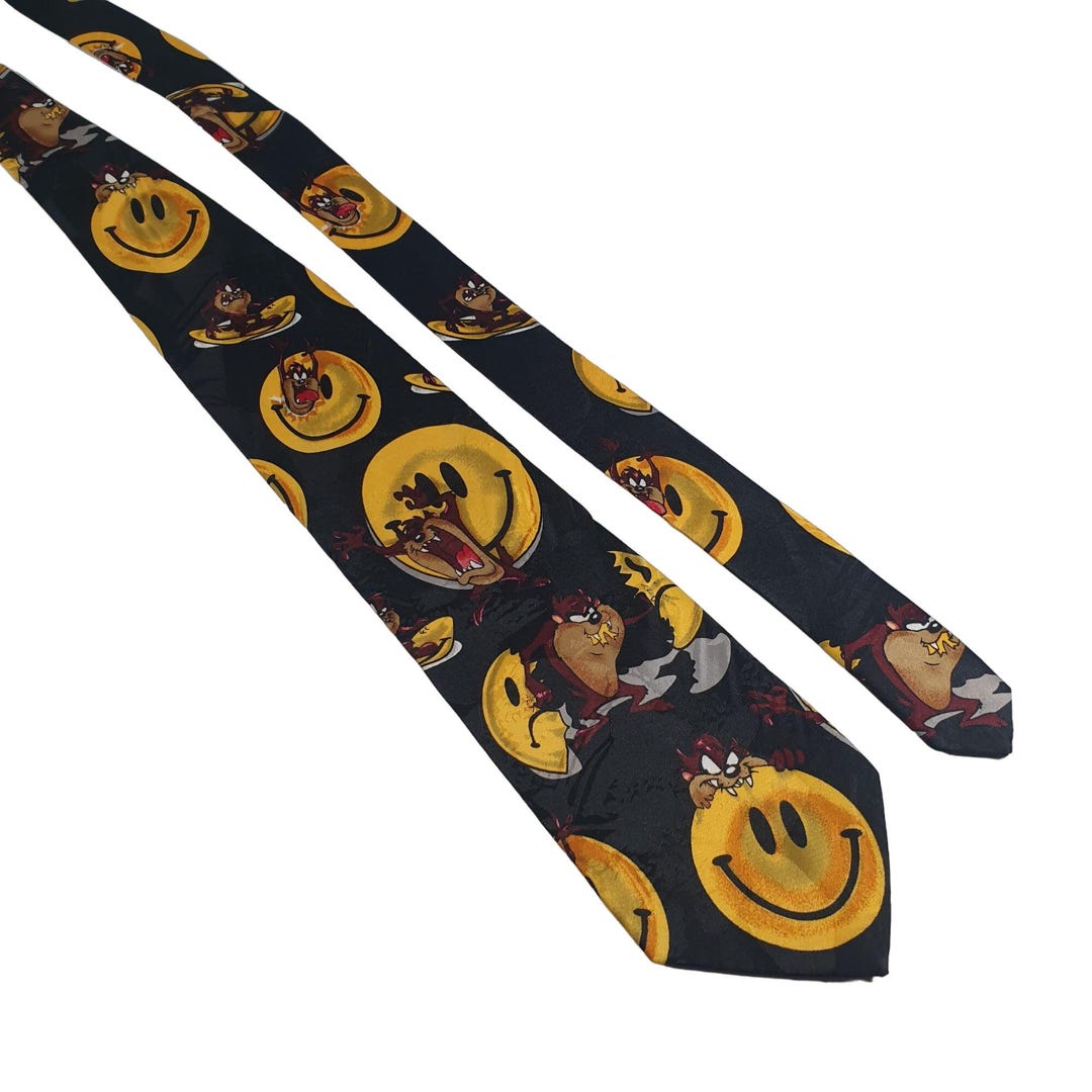 Looney Tunes Mania, Taz, Mens Necktie Tie Smiley Designer Accessory ...