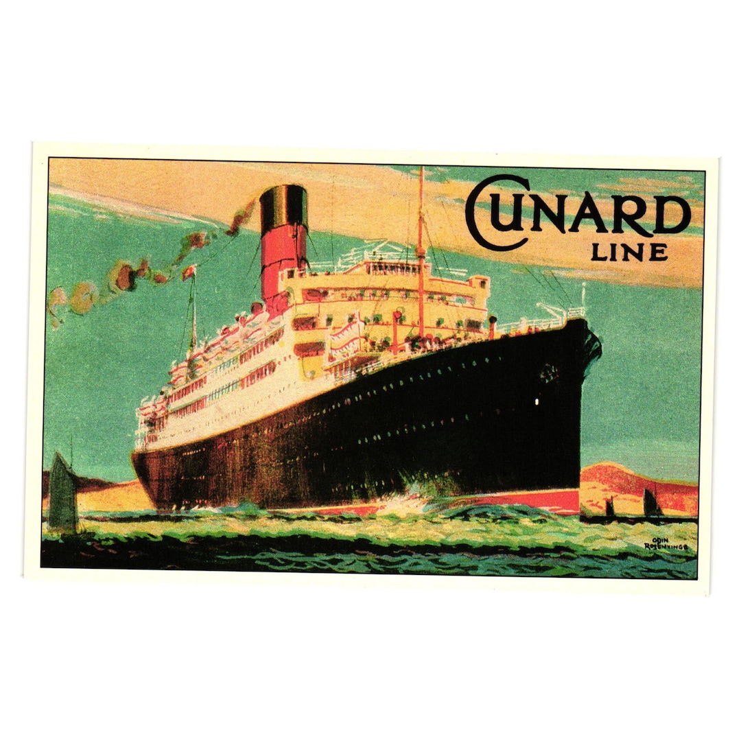 Cunard Line Marine Art Poster 1990 Collection Carinthia Ship Design 3 ...