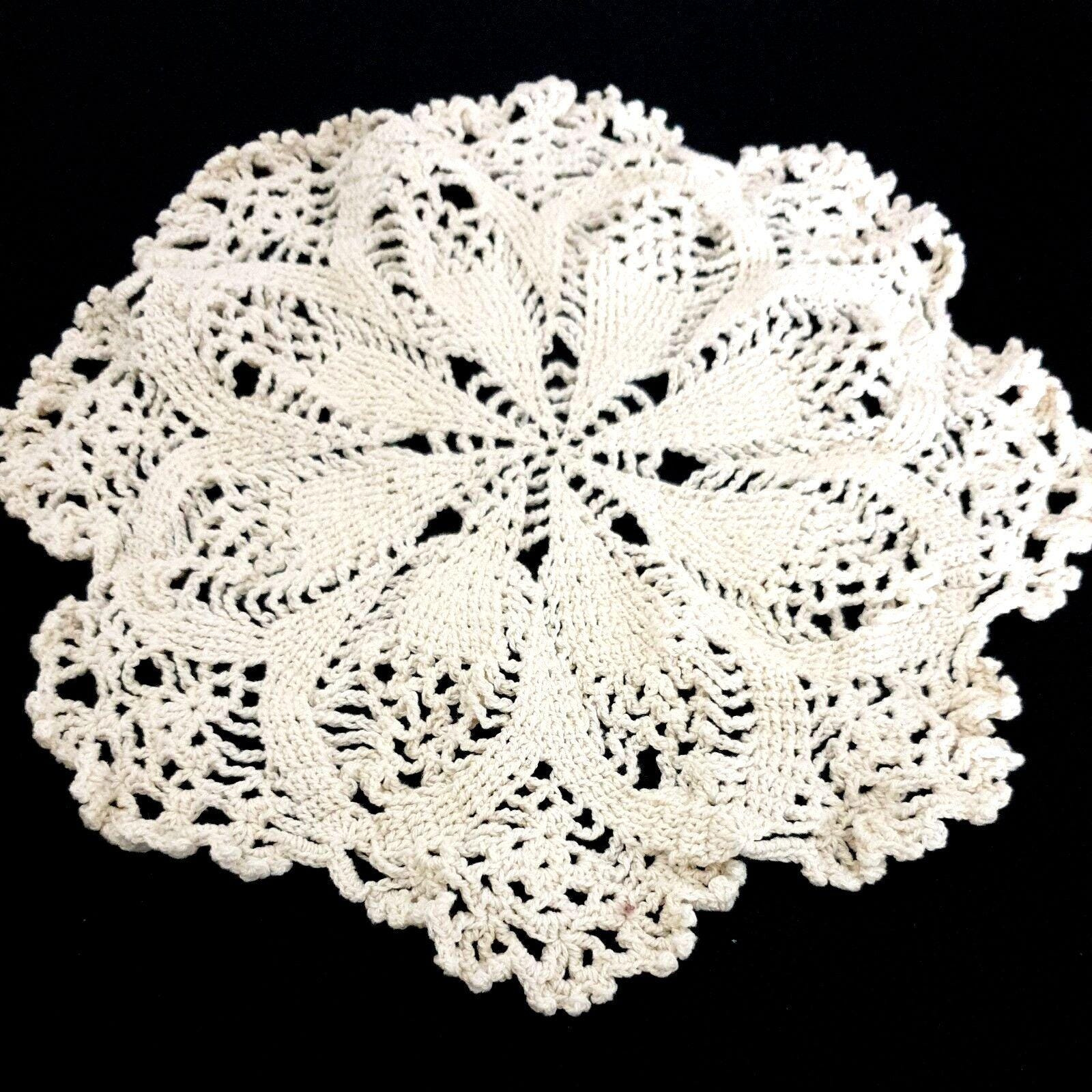 Handmade Doily Crochet Floral End Table 10