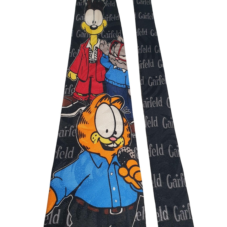 Garfield Odie Silk Tie Cartoon Character Design Men Retro Comic Strip ...