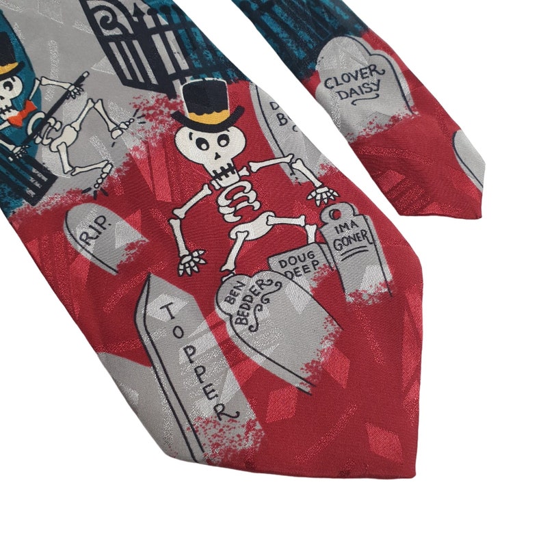 Celebrations by Hallmark Mens Necktie Tie Skeleton Halloween Work ...