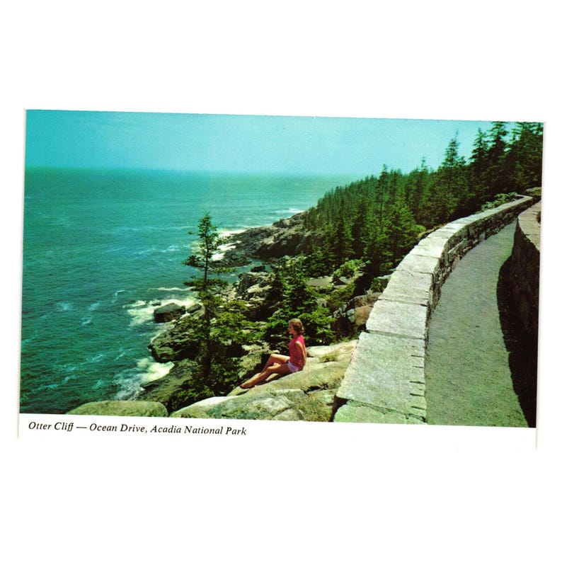 View of Otter Cliff Acadia National Park Ocean Drive Bar Harbor ...