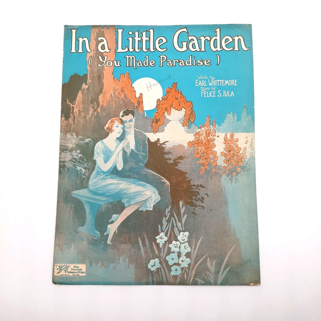 Vintage Sheet Music 1936 in A Little Garden You Made Paradise - Etsy