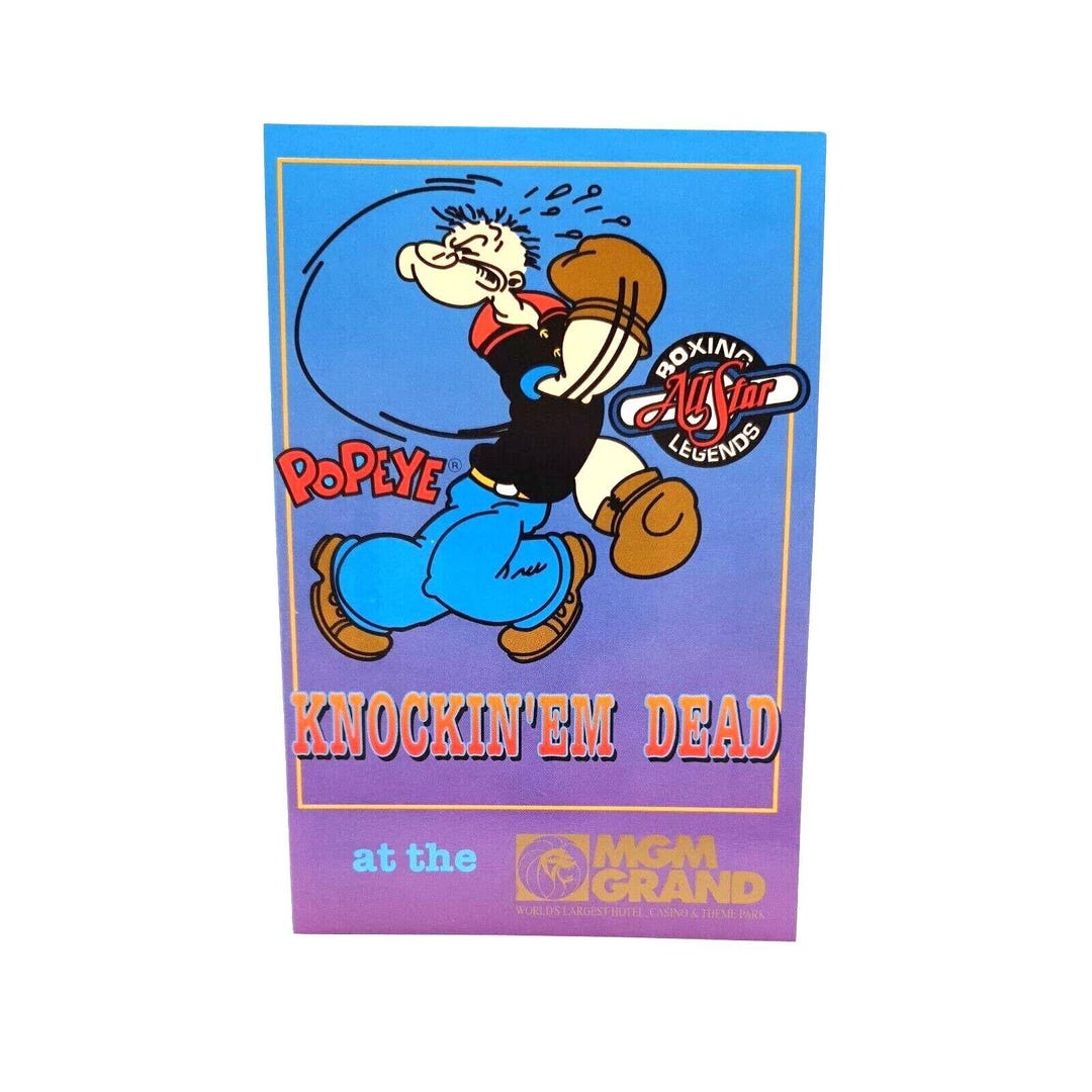 Popeye Boxing MGM Grand Postcard Collectors Series 016 Vintage 1993 All ...