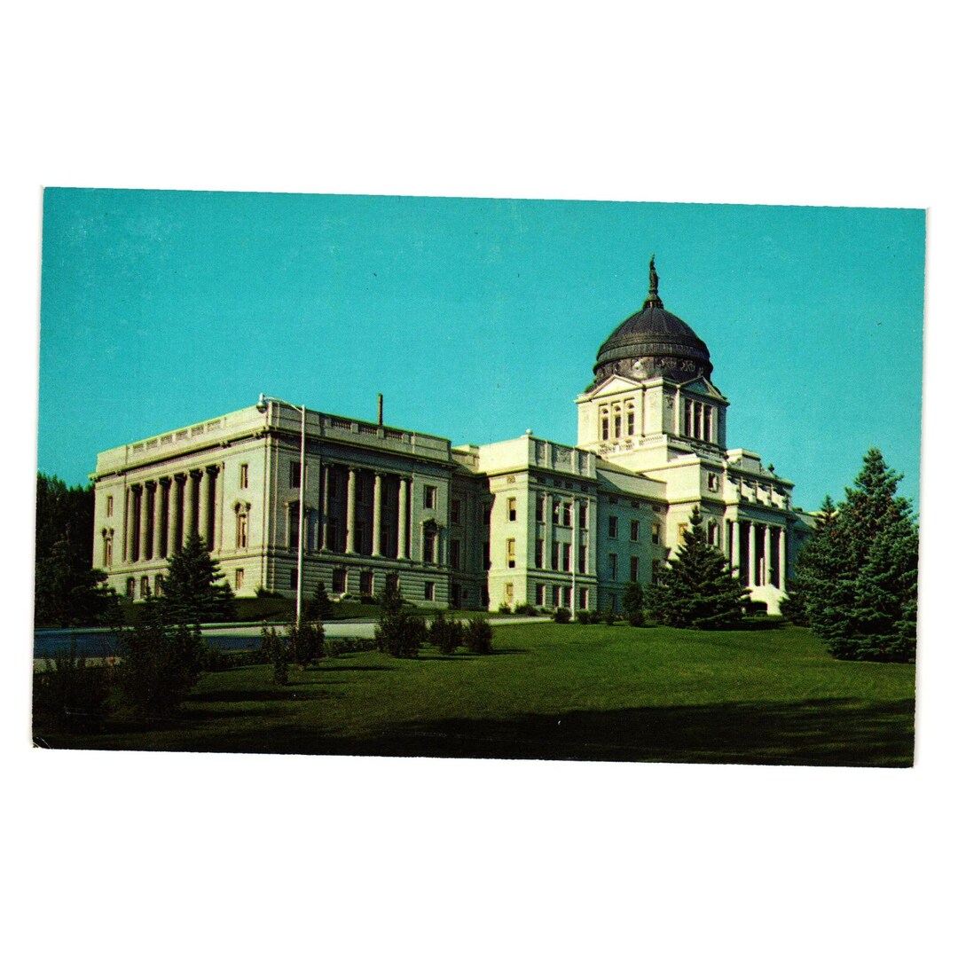 State Capitol Building Helena Montana Vintage Postcard Billings News ...