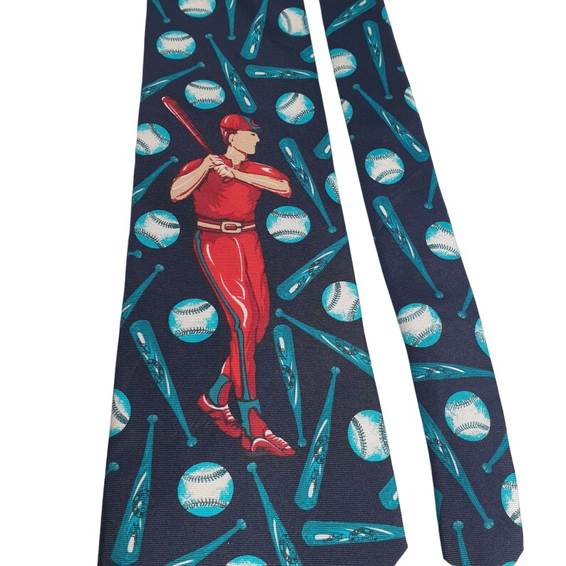 Joe Boxer Home Run Designer Baseball Necktie Tie Office Novelty ...