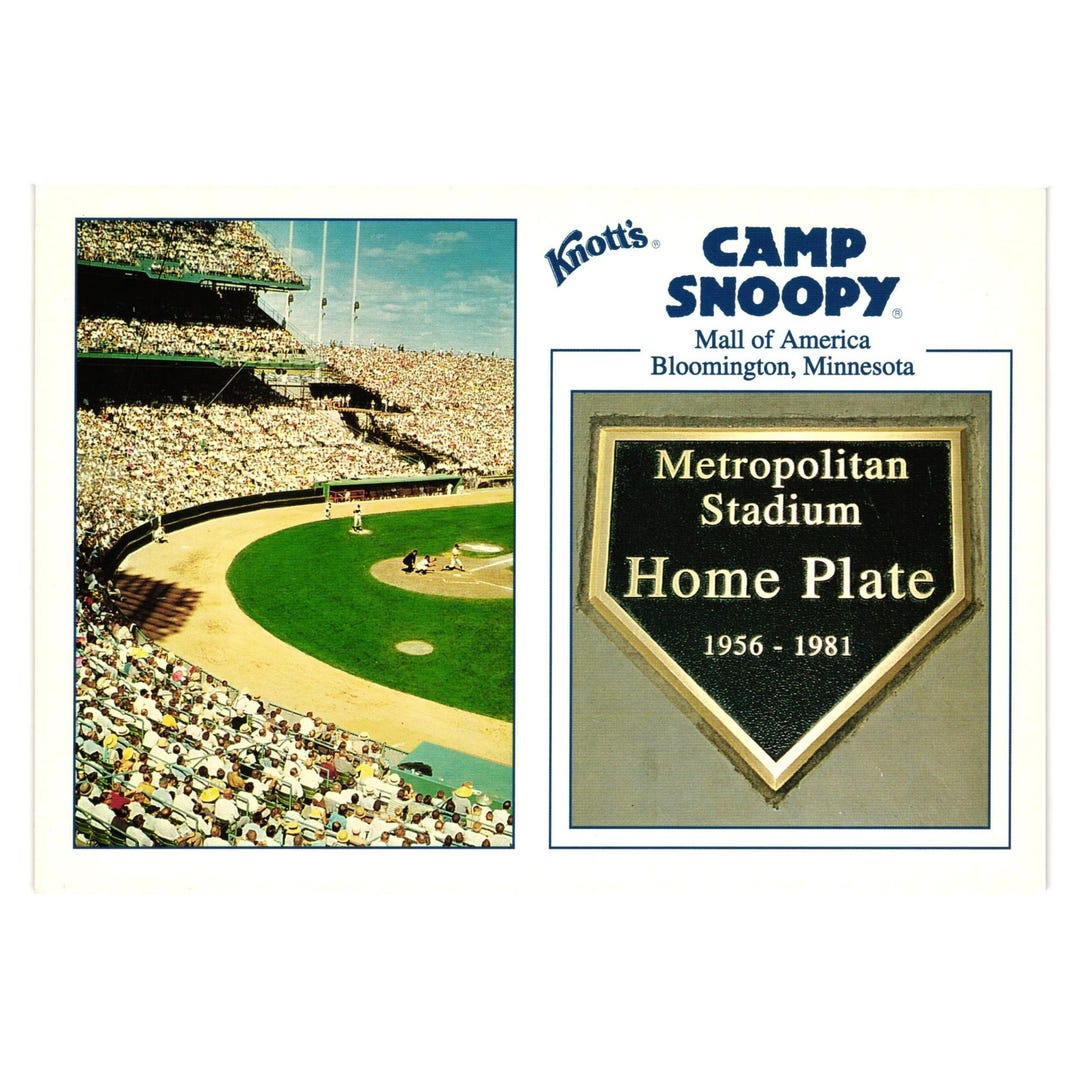 Knotts Camp Snoopy Metropolitan Stadium Home Plate Postcard Mall of ...
