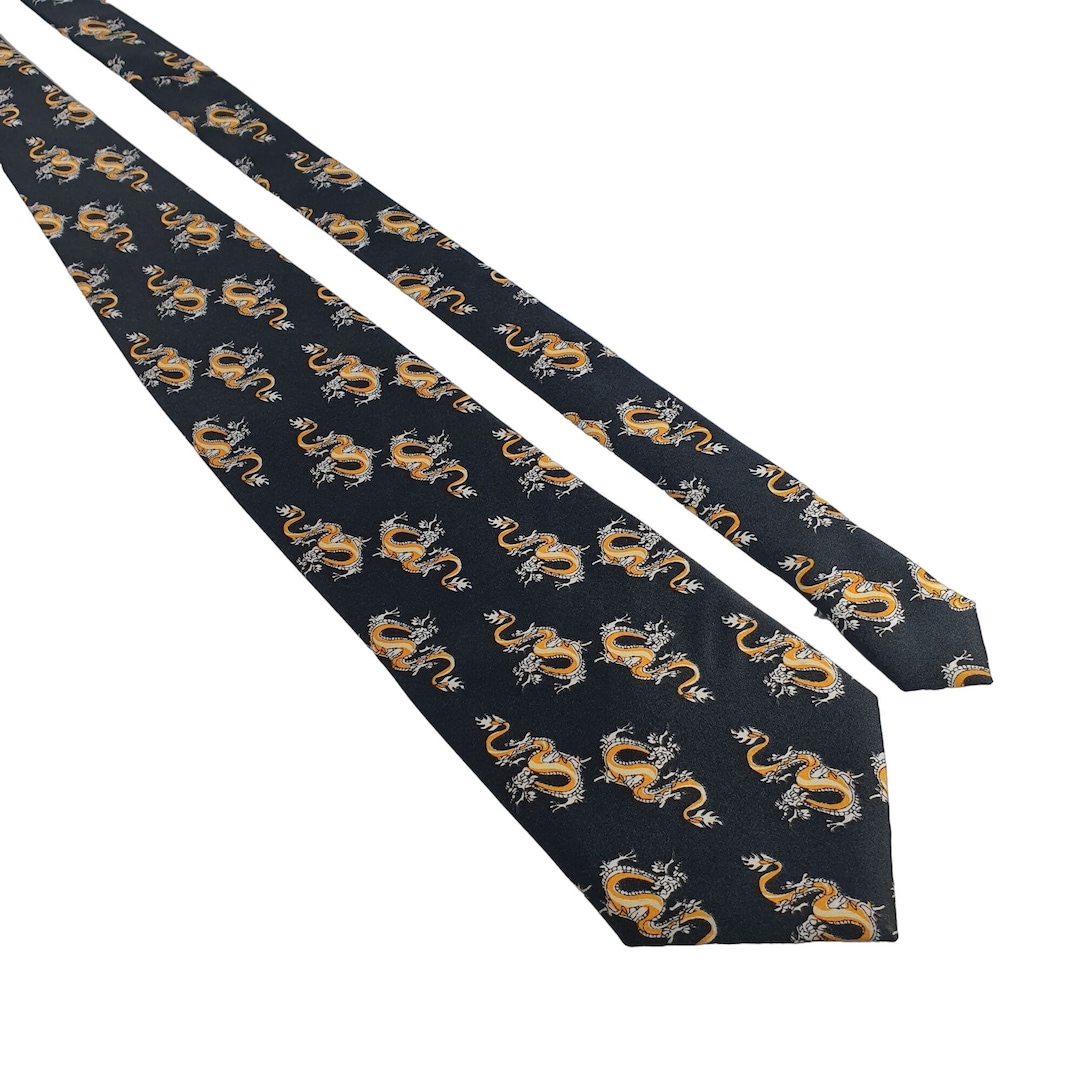 Mythical Dragon Rene Chagal Mens Vintage Necktie Tie Designer Accessory ...