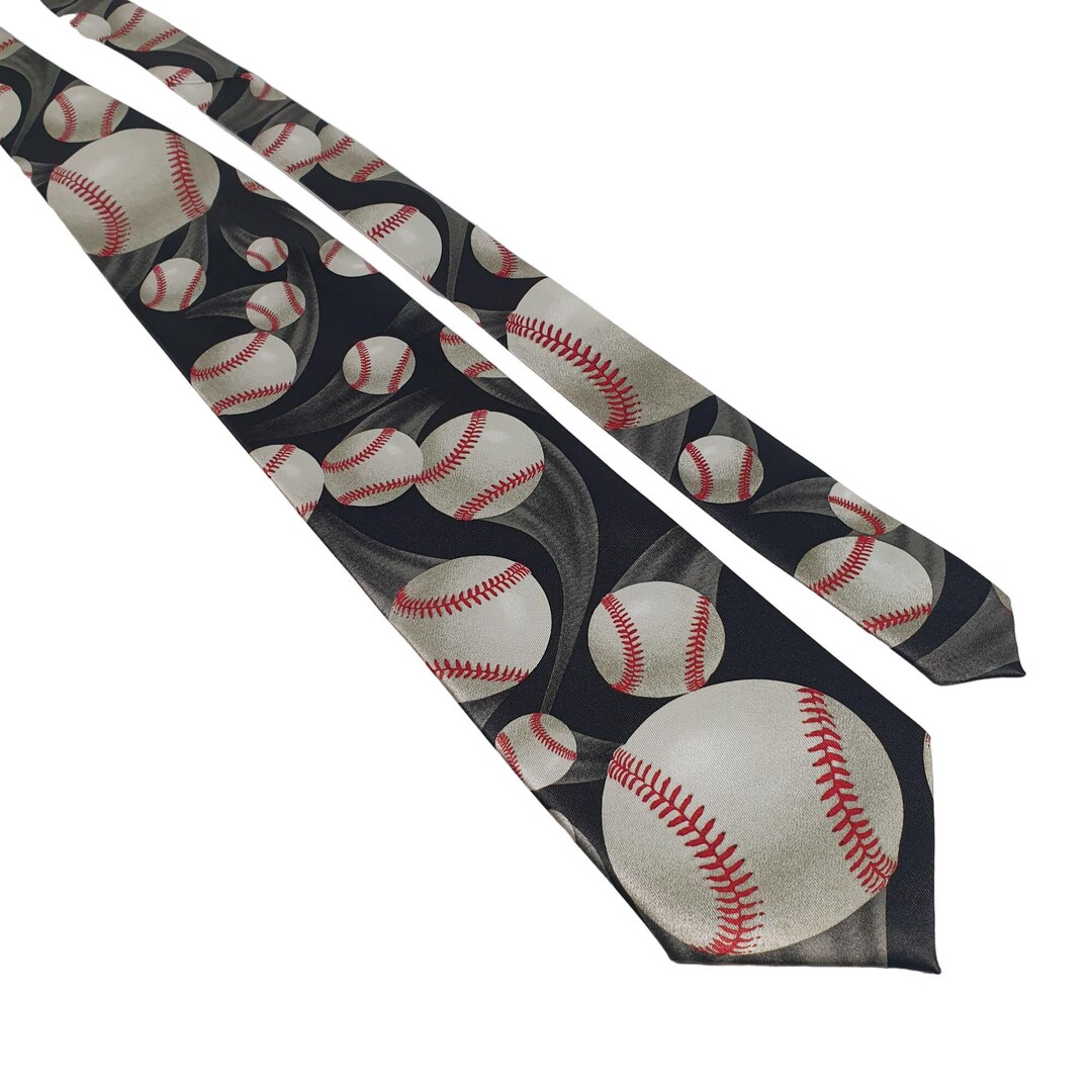 Ralph Marlin Mens Necktie Tie Just Balls 2003 Baseball Sports Work Dad ...