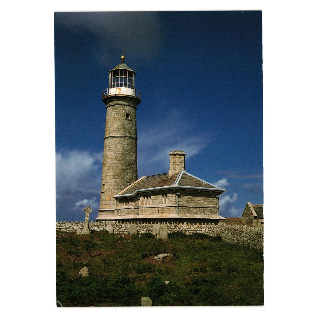 Old Light Lundy Island Lighthouse Postcard Bristol Channel Landmark ...