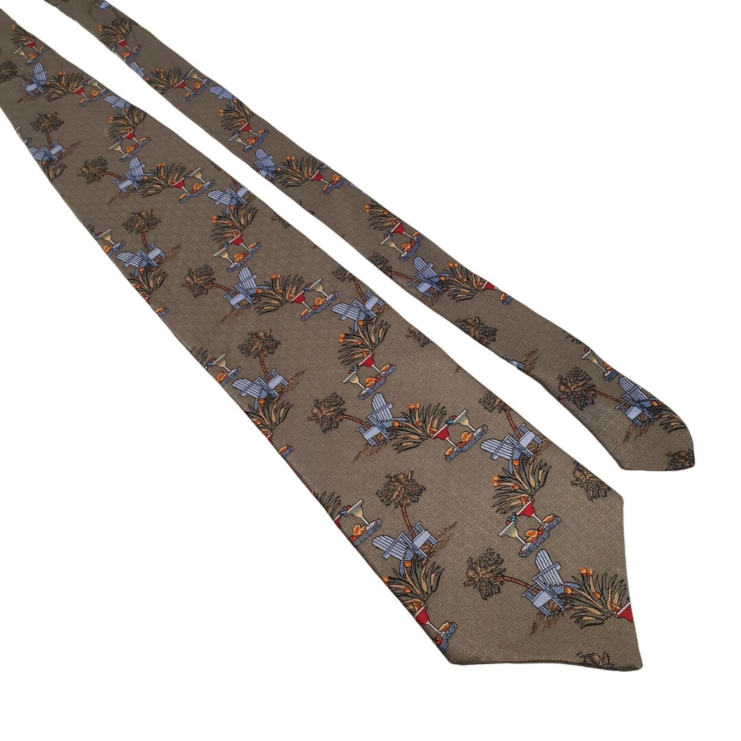 Croft Barrow Mens Necktie Cocktail Vacation Island Casual Accessory ...