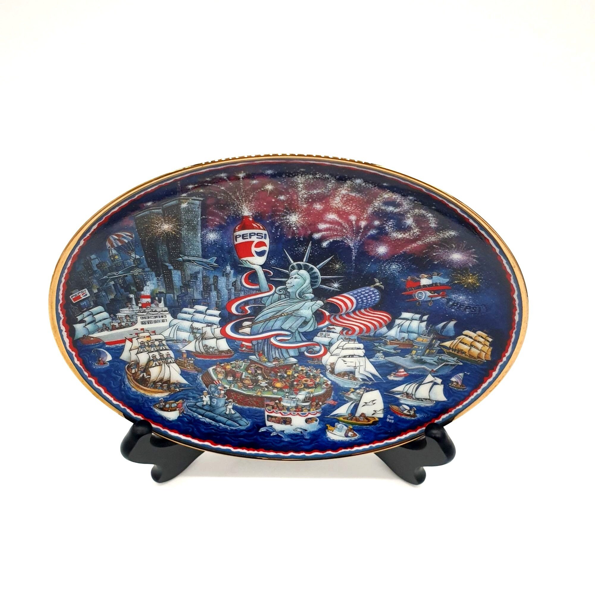 Pepsi Cola Sail Vintage Plate Collectable 1995 Franklin Mint Heirloom ...
