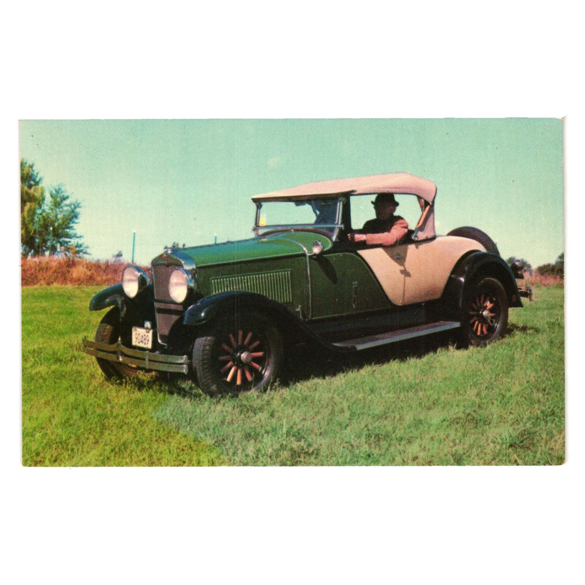 Vintage 1928 Hupmobile Sport Roadster Postcard Photo Mary Palker Car ...