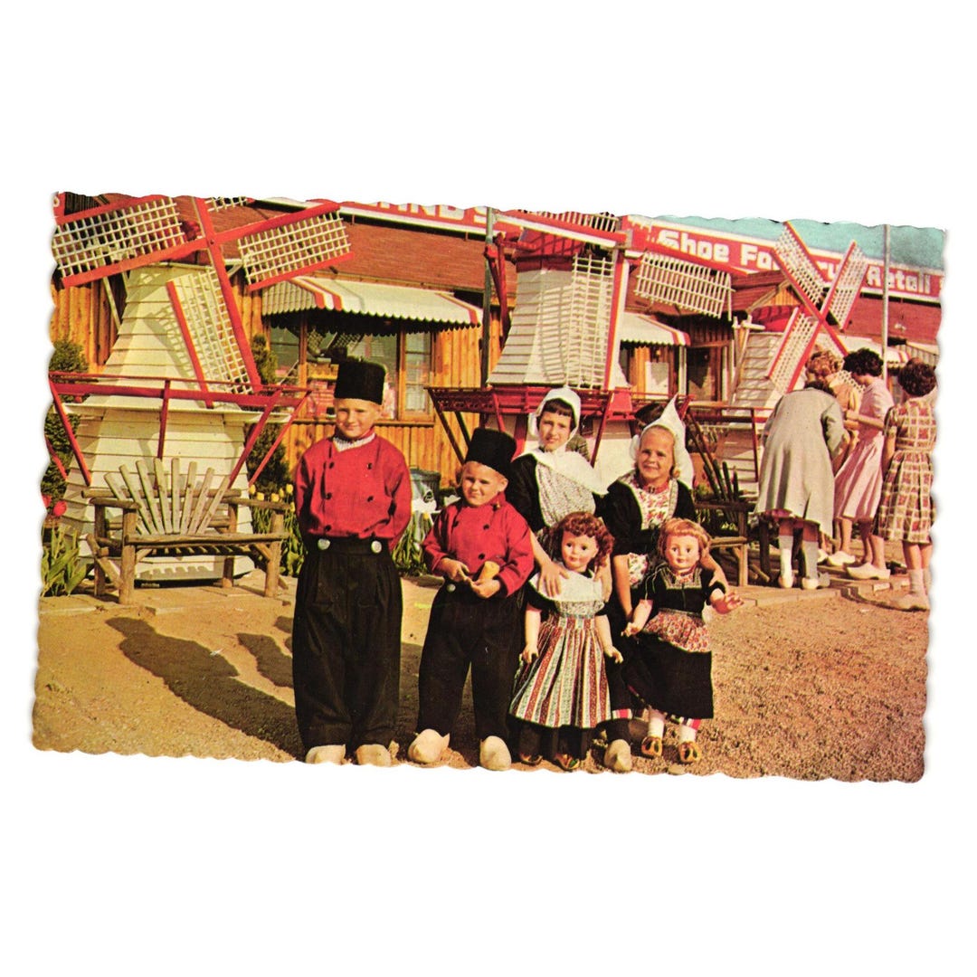 Colorful Holland Michigan Tulip Festival Postcard Retro Volendam ...