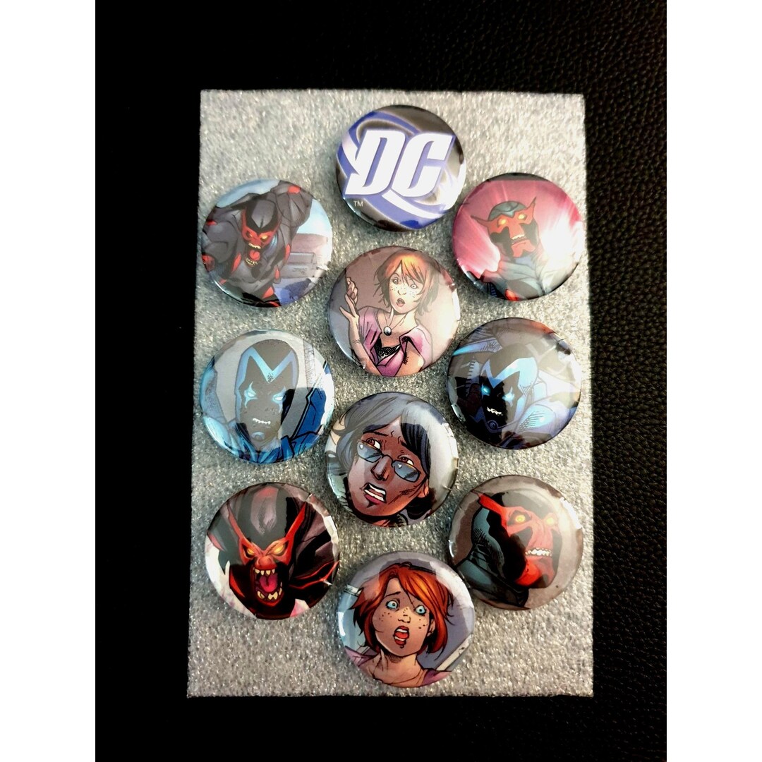 Blue Beetle Buttons Handmade Craft Character 1.25" Fashion Collectable ...