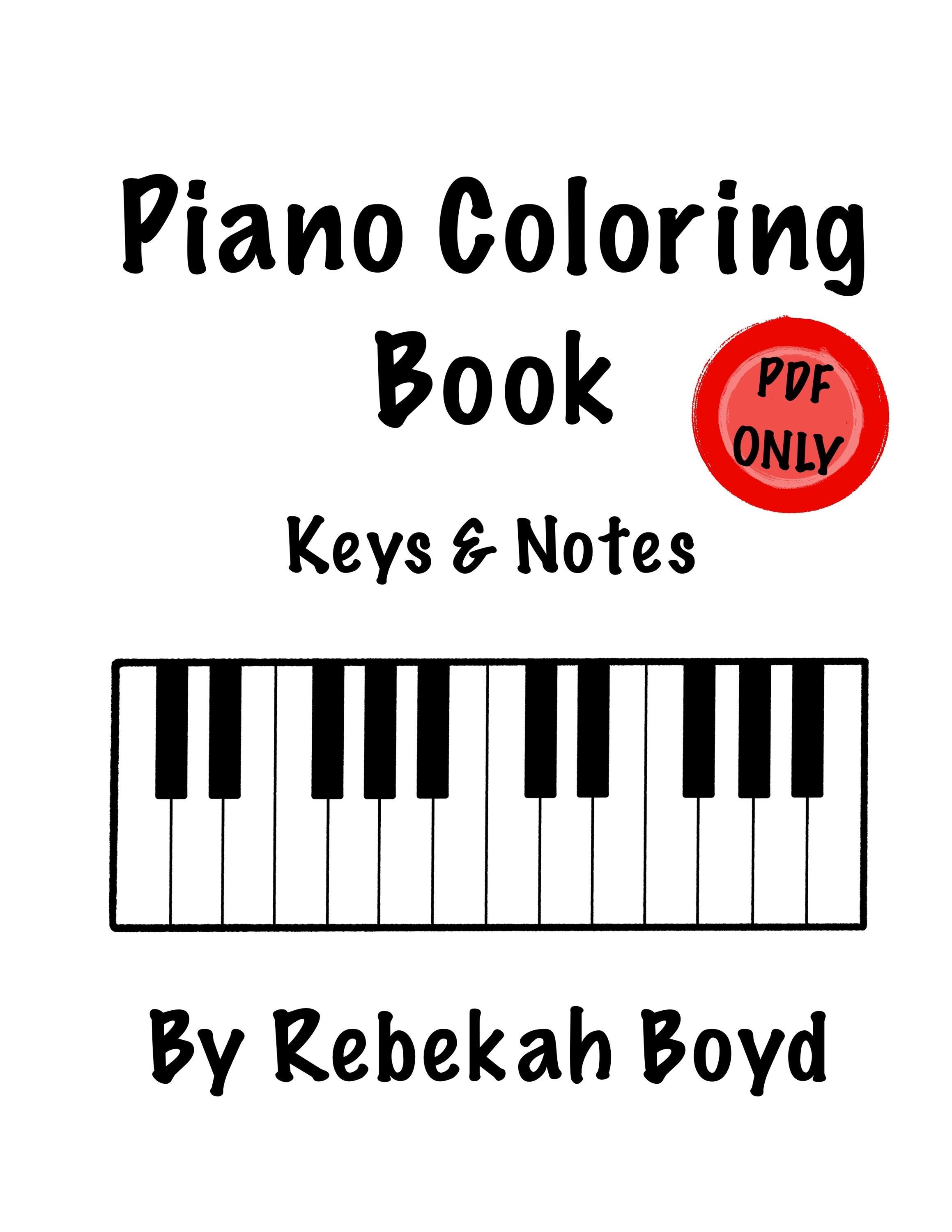 Treble & Bass Clef Music Notes Coloring Pages (PDF) - Color to Match ...