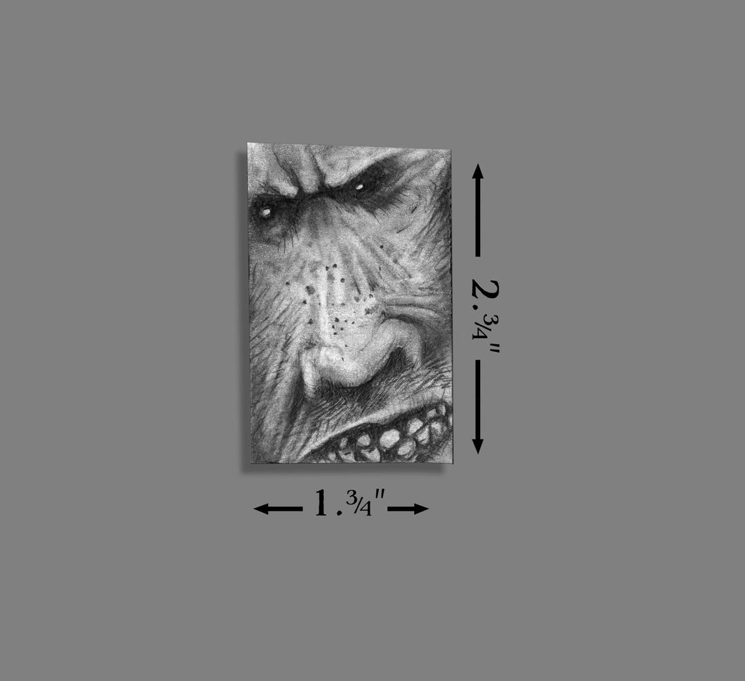 Squinter - Little Bigfoot #12 - Original Pencil Illustration. - Etsy
