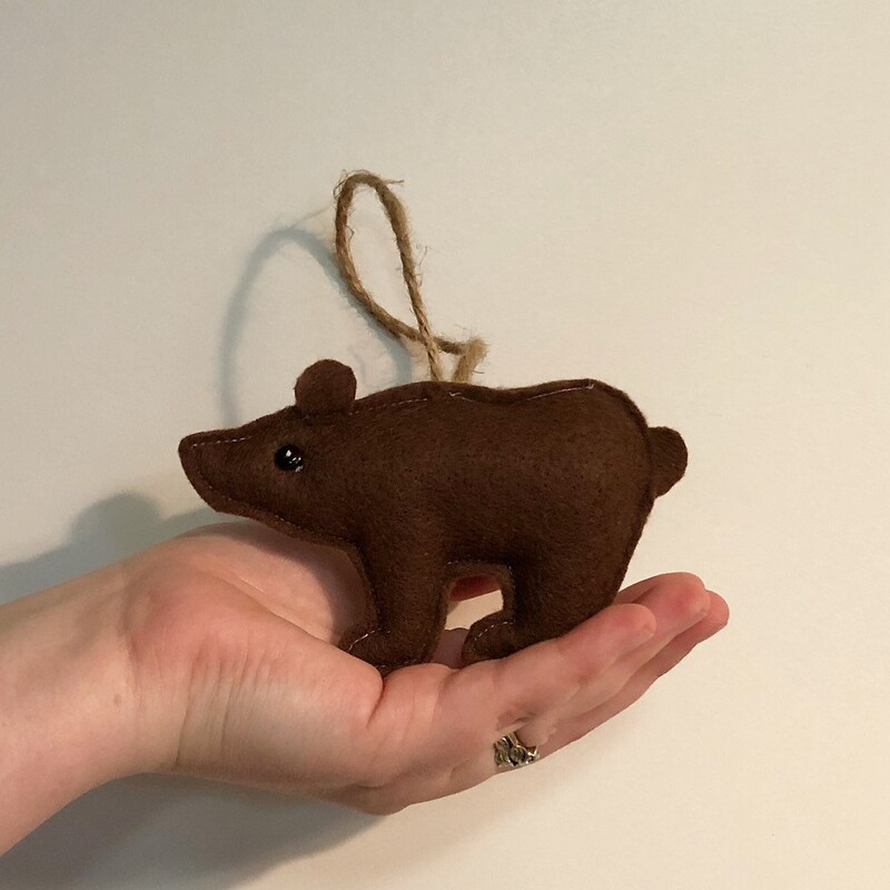 Felt Bear Ornament - Etsy