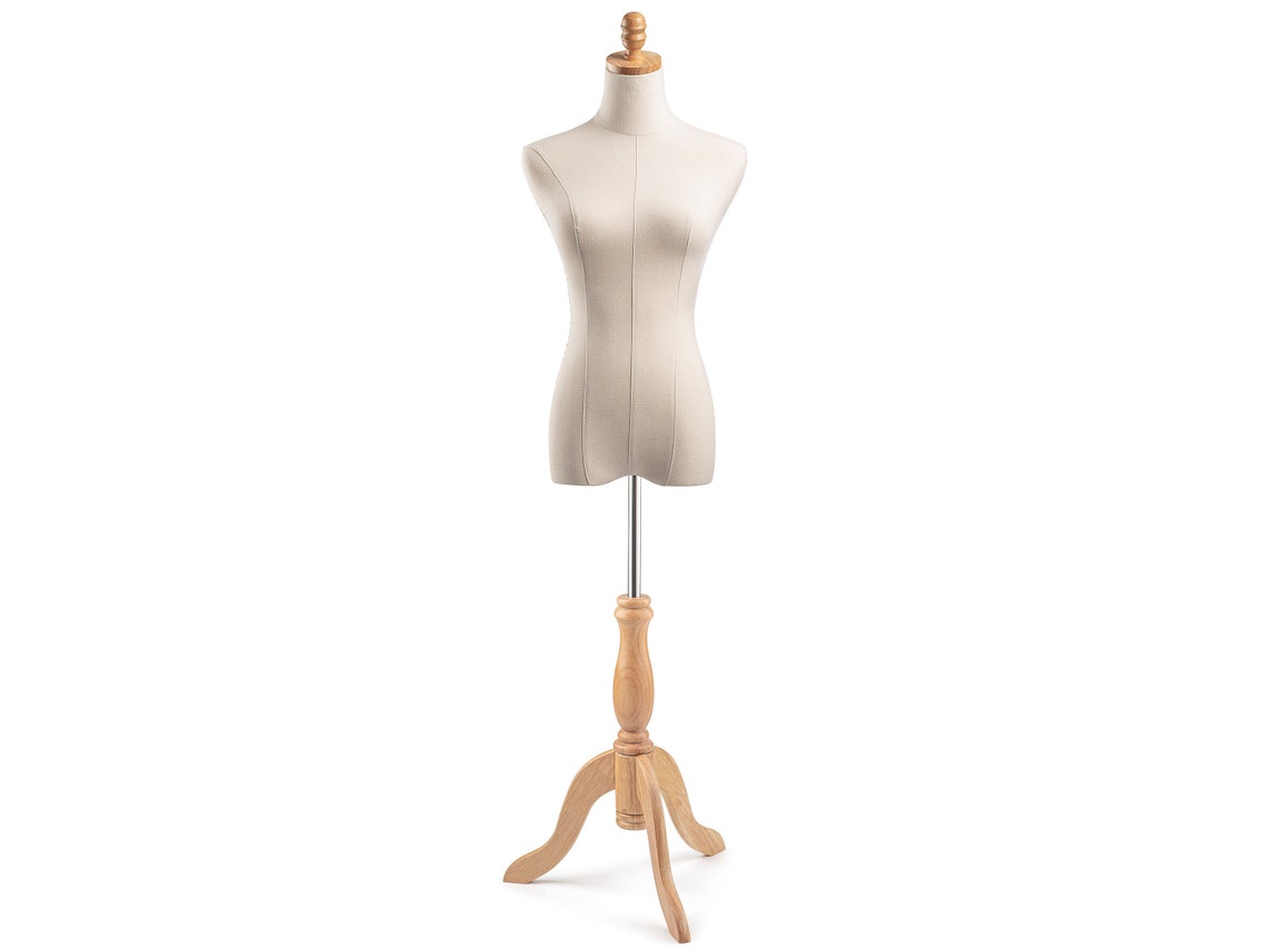 Female Display Dress Form in Natural Canvas on Traditional - Etsy