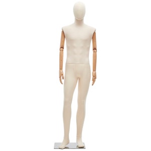 Male Full Body Fabric Wrapped Mannequin in Standing or Sitting Pose (WP ...