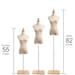 Female Display Dress Form in Natural Canvas on Modern Wood Flat Base by ...