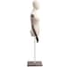 Female Display Dress Form in Natural Canvas on Modern Wood Flat Base by ...