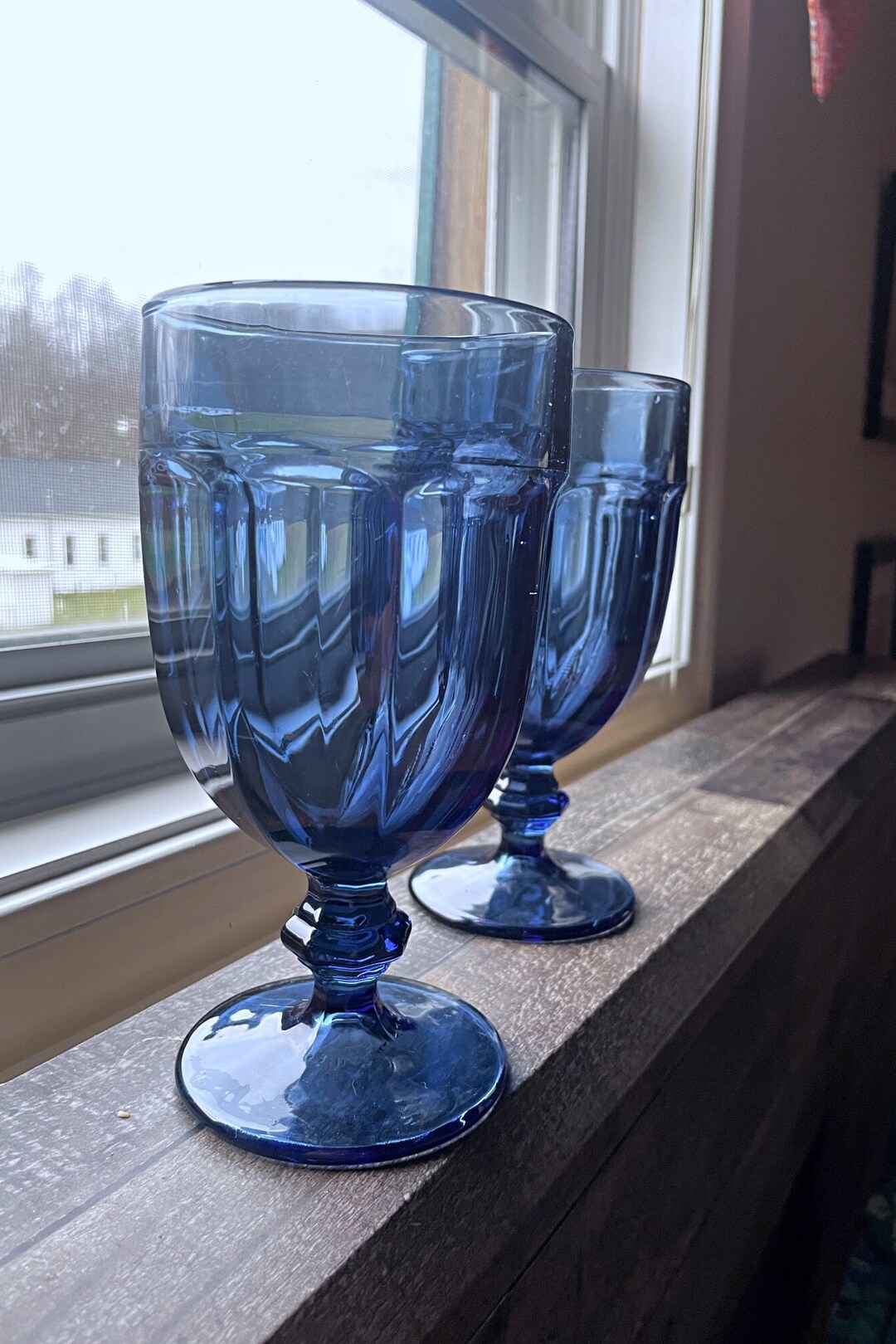 2 Libbey COBALT BLUE GIBRALTAR 7 Ice Tea Goblets Ice Tea Tumblers - Etsy