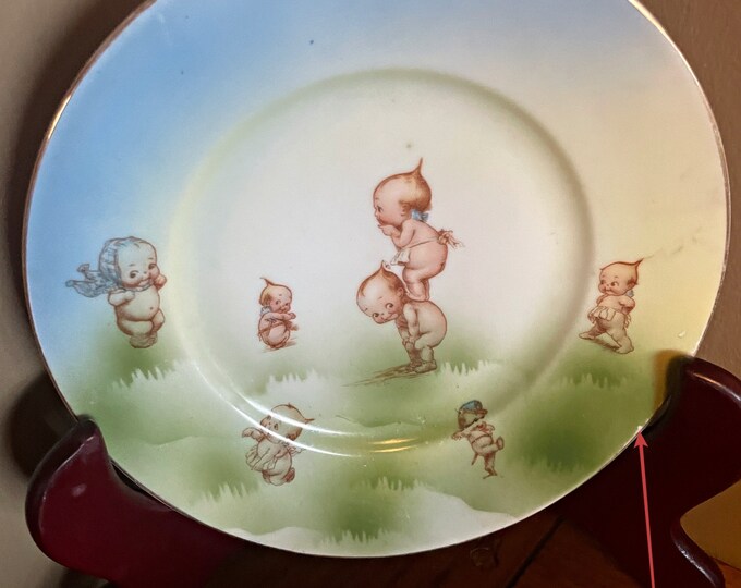 1930s Vintage Kewpie Doll Child's Plate Roma Pottery, Divided Plate ...