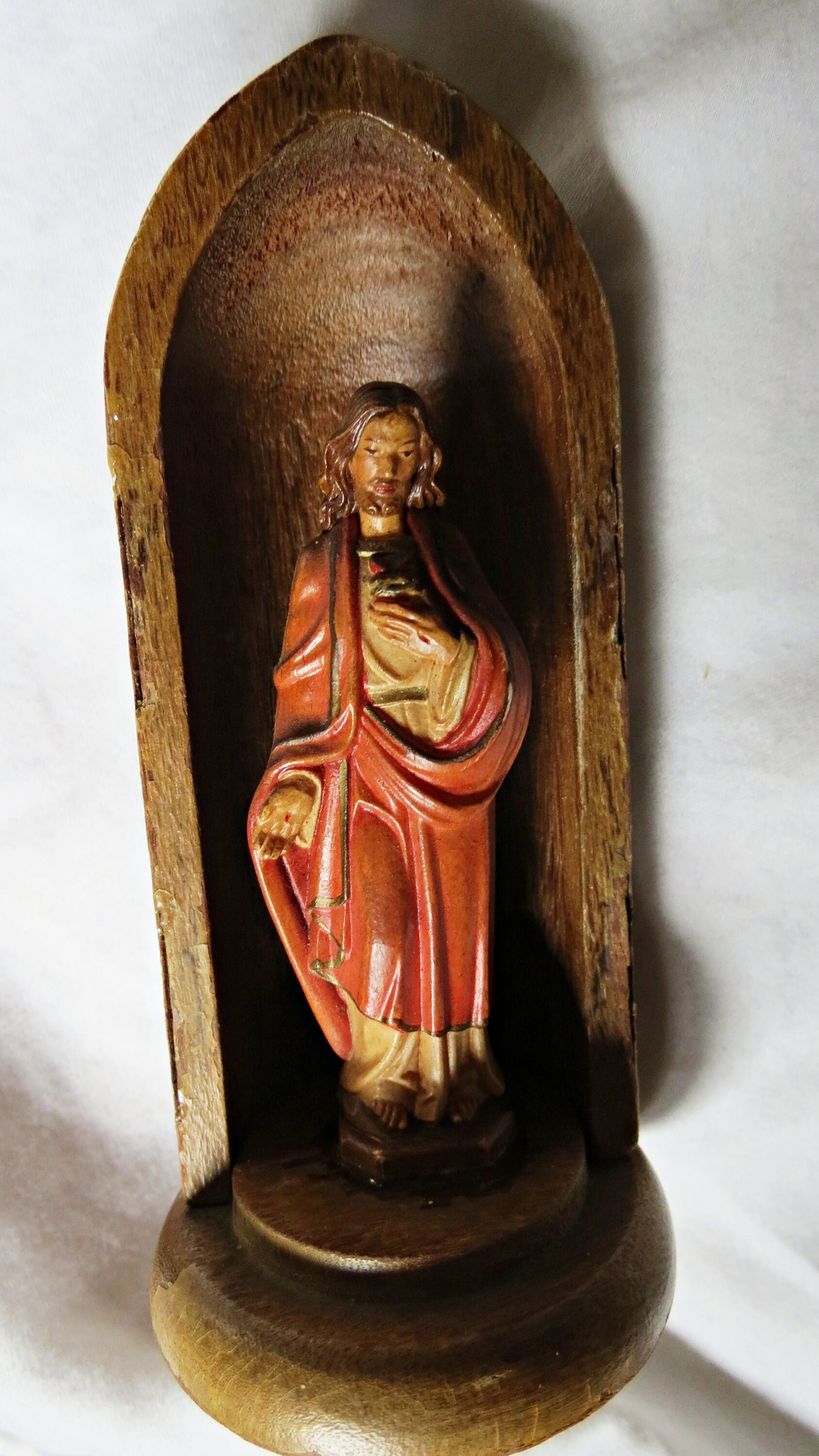 RARE VHTF Magnificent ANRI Hand Carved Jesus Wooden Sculpture Religious ...