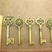 30 Large Skeleton Key Collection antiqued bronze vintage style | Etsy