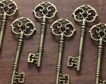 30 Extra Large skeleton key Giant 3 3/8' Double | Etsy