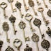60 Vintage Style Keys Collection Antique Brass Wedding Key Scrapbooking ...