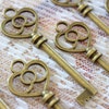 12 Large Skeleton Key Collection Antiqued Brass Double Sided - Etsy