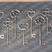 12 Large Skeleton Key Collection Antiqued Silver - Etsy