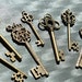 100 Vintage Style Skeleton Key Collection Antiqued Bronze | Etsy