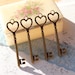 On Sale 15% Off: 100 Extra Large Heart Keys Giant 3'' Double Sided ...