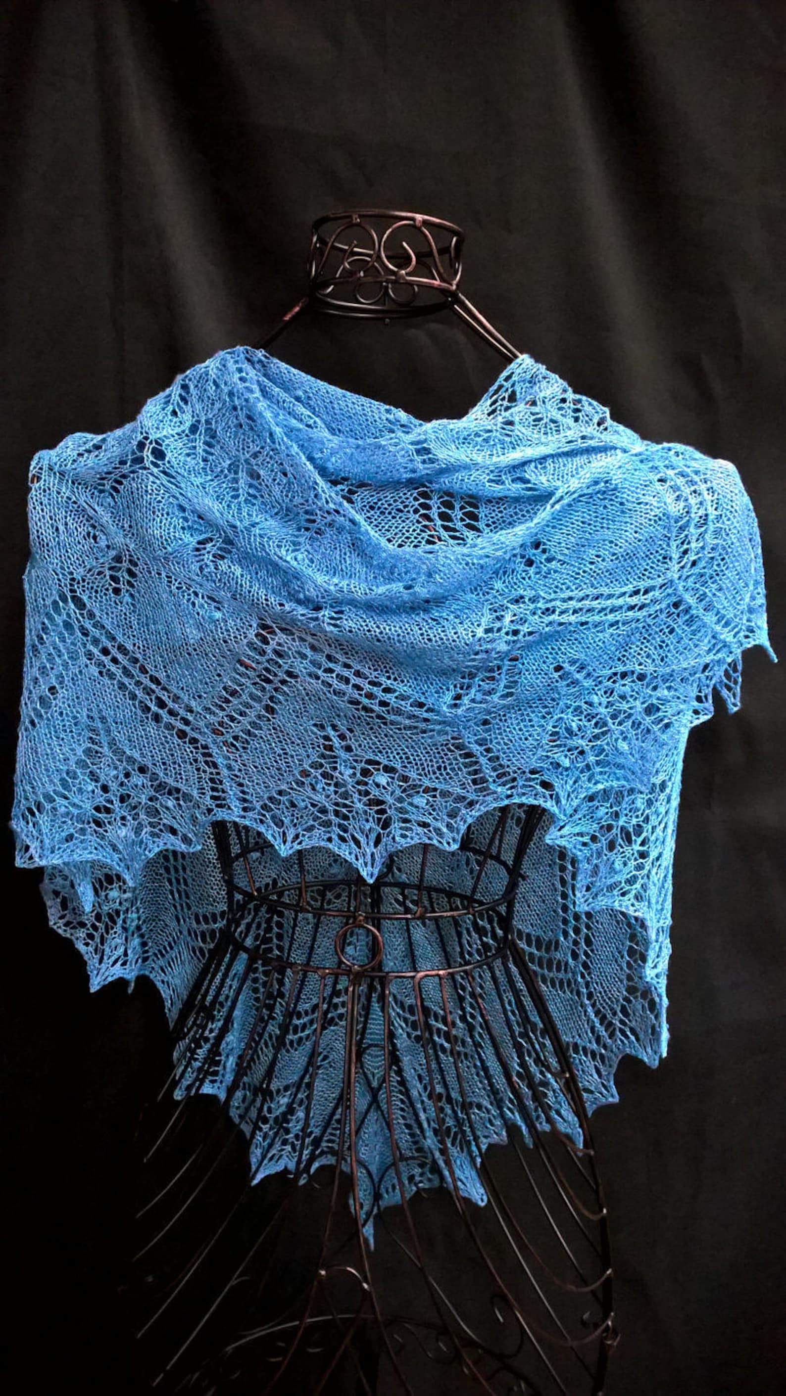Light Blue Lace Shawl - Etsy