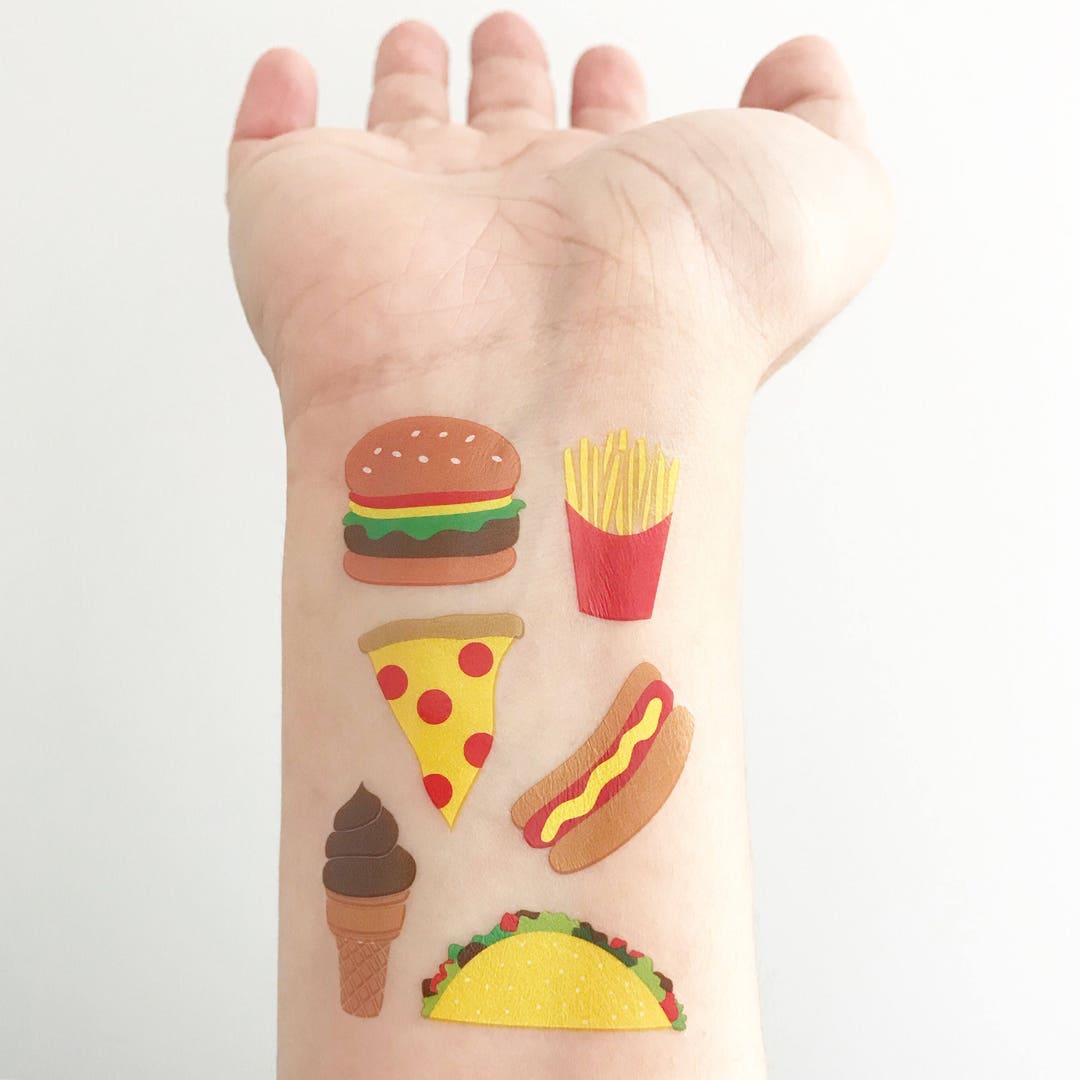 Snack Attack! - Temporary Tattoos - Etsy
