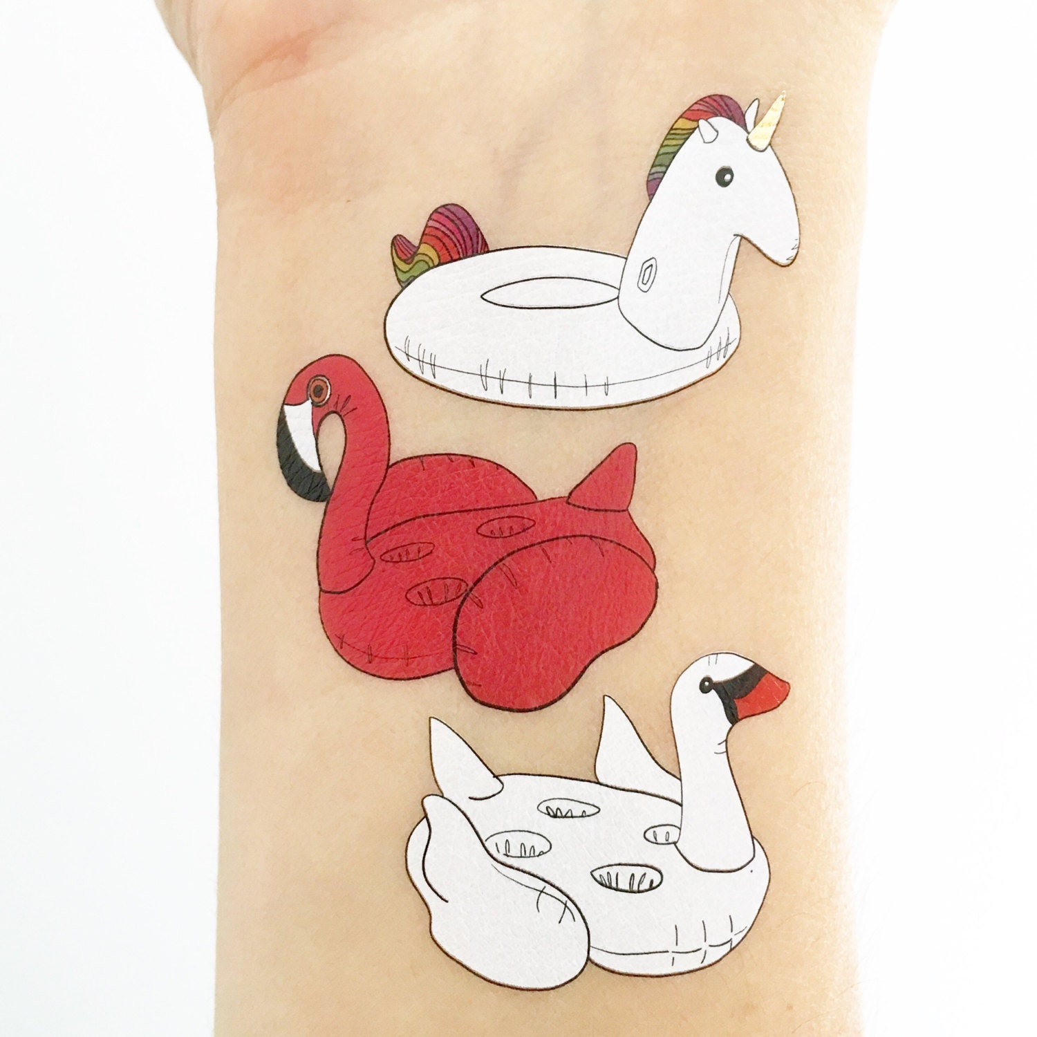 Pool Float Temporary Tattoos | Etsy