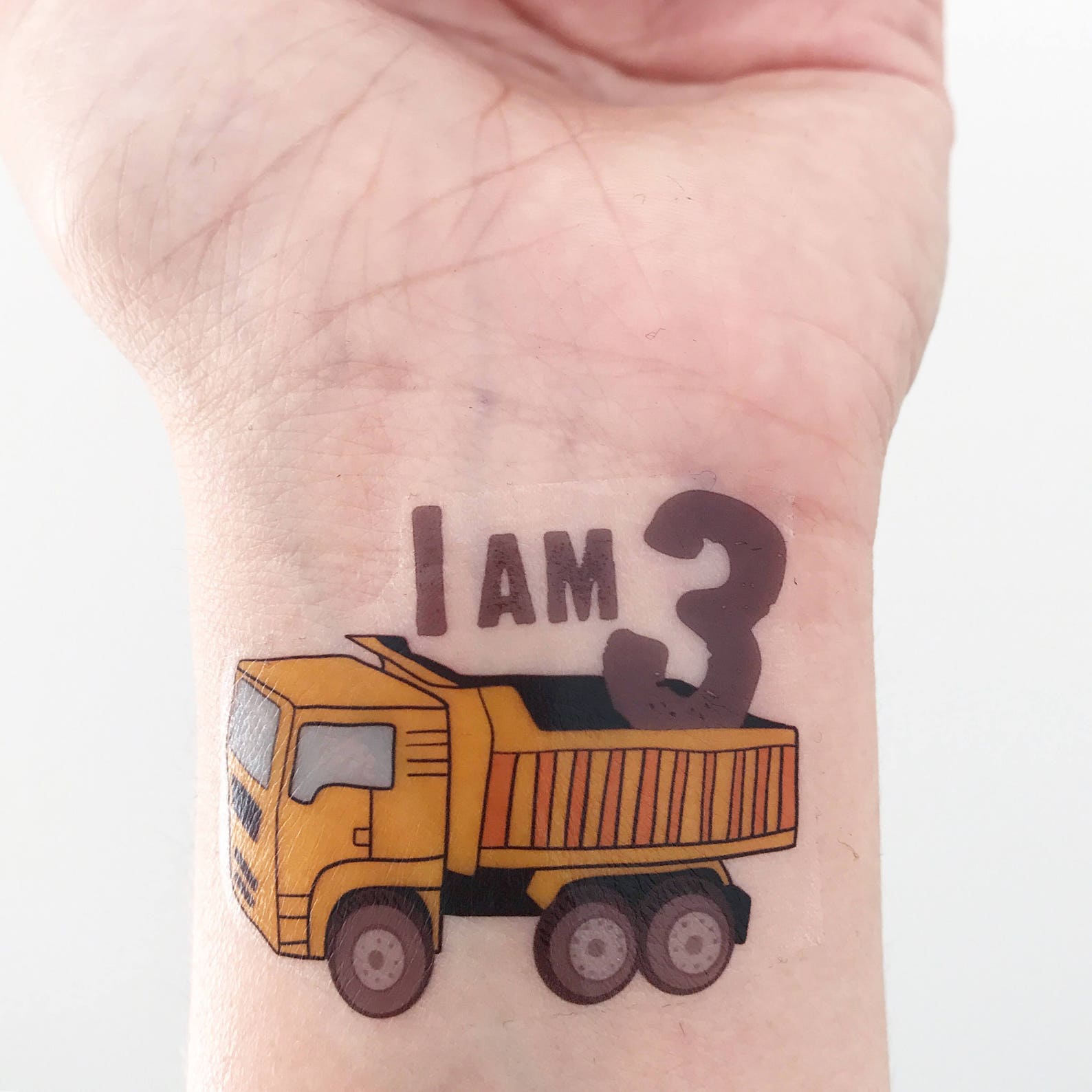 Custom Dump Truck Kids Temporary Tattoos Perfect Party | Etsy