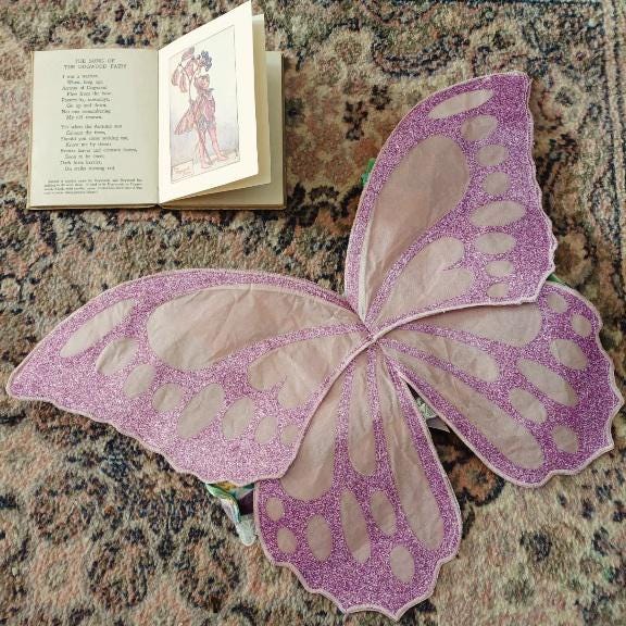 Fairy Wings -sparkley Pink Sorbet -made to Order - Etsy