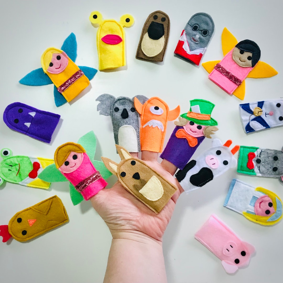 Acrylic Felt Handmade Finger Puppet Sets - Etsy