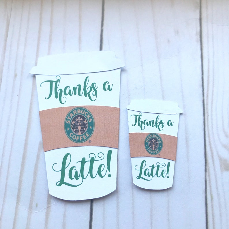 Thanks a Latte Cards Thanks a Latte Thank You Cards Coffee - Etsy