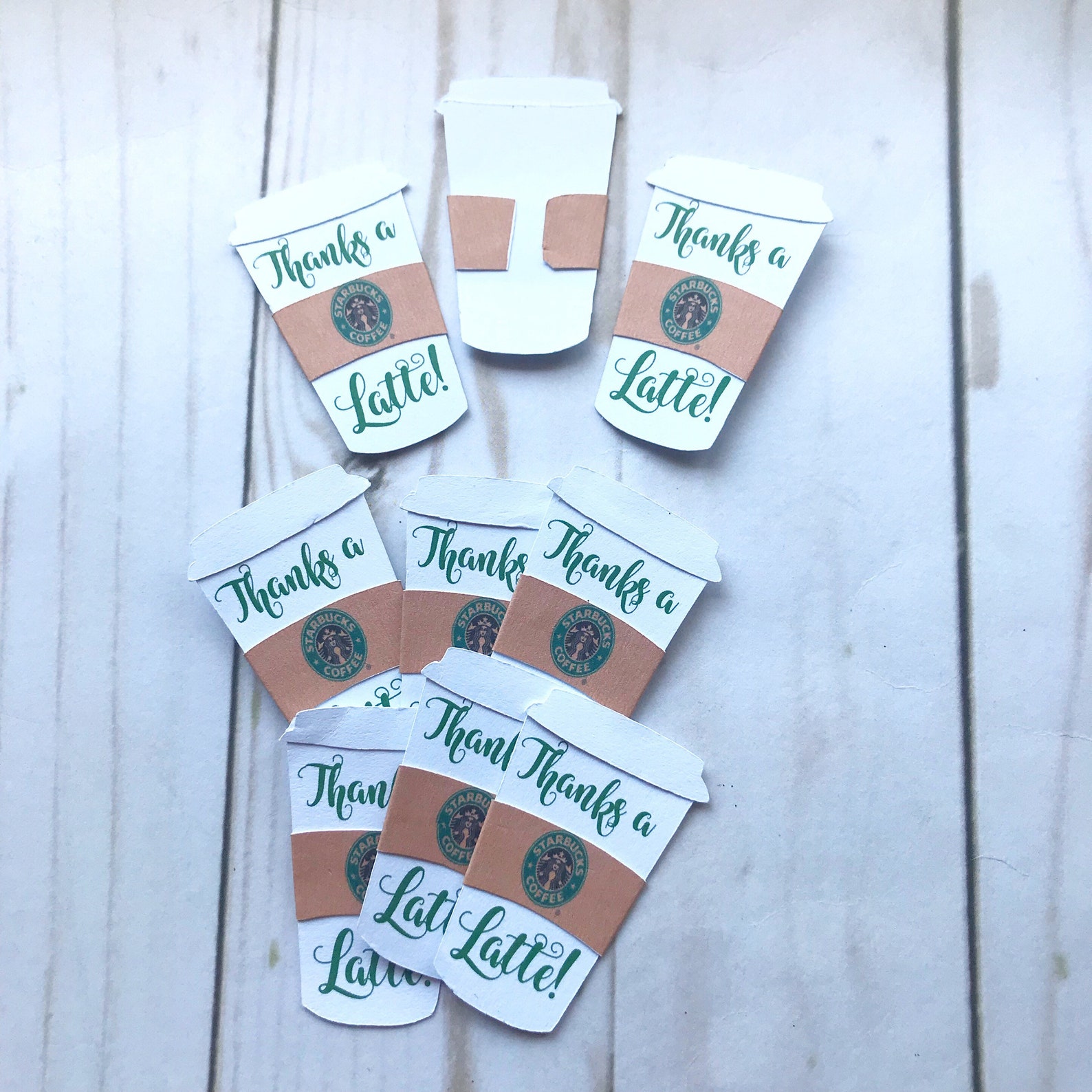 Thanks a Latte Cards Thanks a Latte Thank You Cards Coffee - Etsy