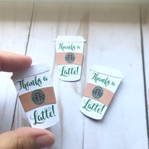 Thanks a Latte Cards, Thanks a Latte, Thank You Cards, Coffee Cup Thank ...